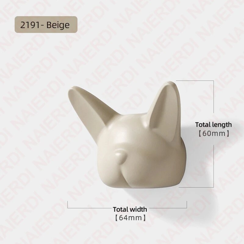 Крючок NAIERDI Bulldog из цинкового сплава Бежевый, Beige