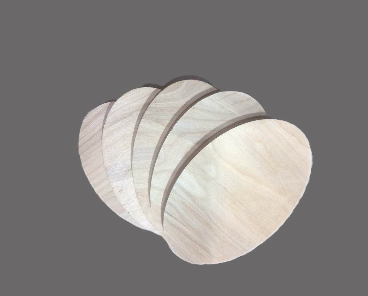 Набор заготовок для творчества и поделок "Овал" 14,2 см. х 21 см. из фанеры (5шт)