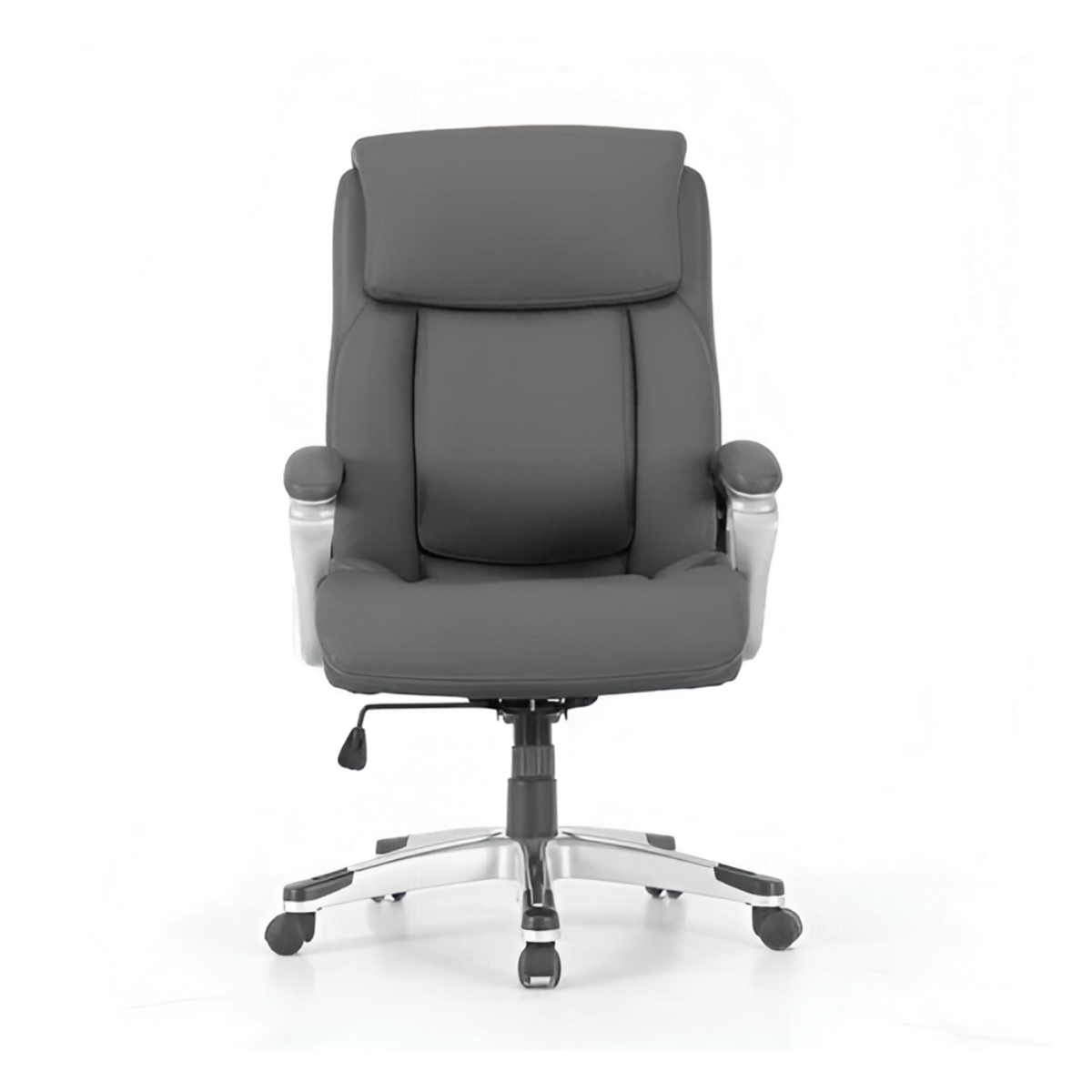 Кресло руководителя офисное Brabix PREMIUM Level EX-527 серый, из рециклированной кожи, вес 125 кг