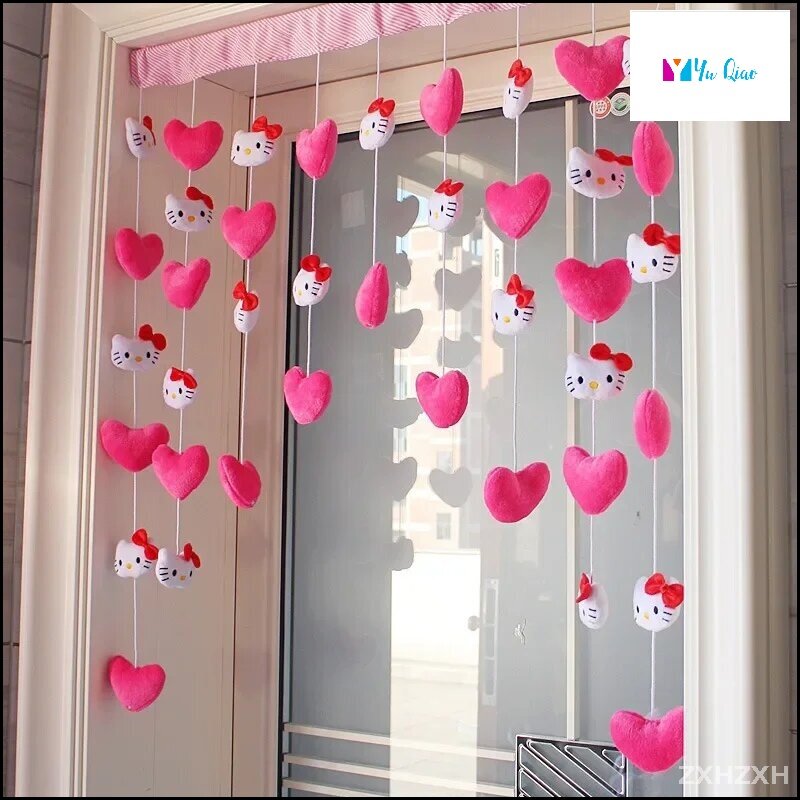 Эксклюзивная занавеска MINISO Hello Kitty 90x85 см в розовых тонах