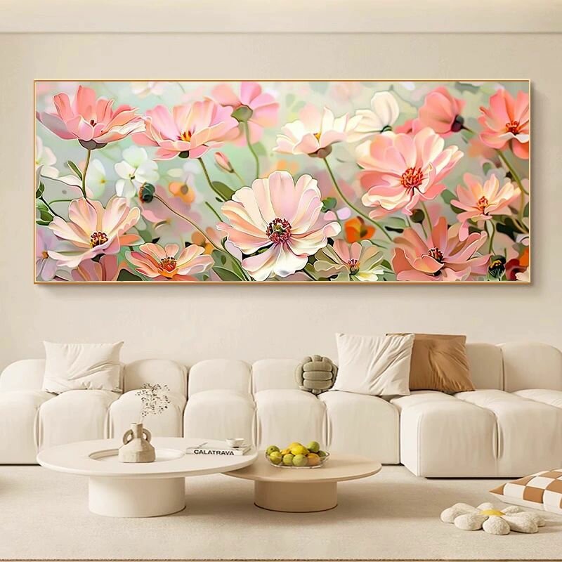 Алмазная мозаика со стразами Diamond Hobby "Разноцветные цветы" 120х50см