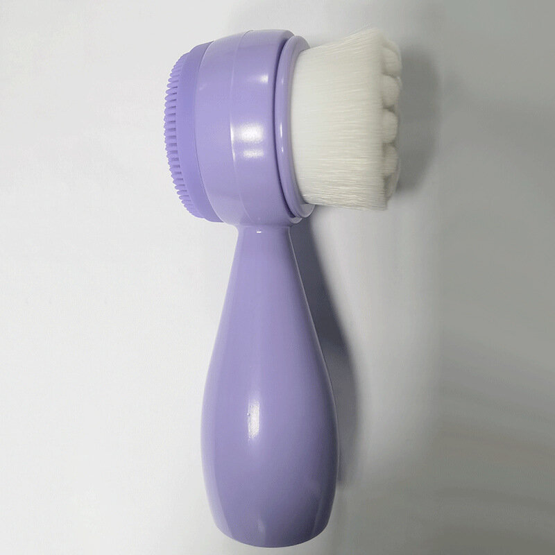 Мягкая щетина ручная щетка для очищения лица силиконовая щетка для умывания инструмент для очищения лица инструмент для макияжа ручка из ABS