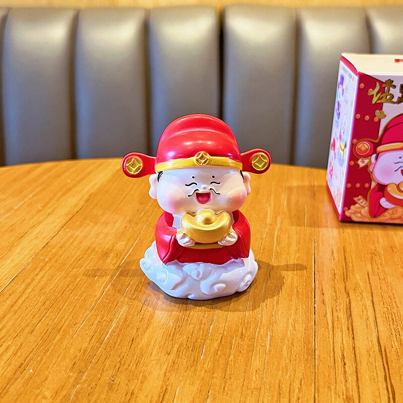 Оригинальная фигурка Бога богатства с пятью сторонами, милая смоляная кукла удачи, процветания и долголетия, фигурка привлекающая богатство, креативное украшение для домашнего рабочего стола