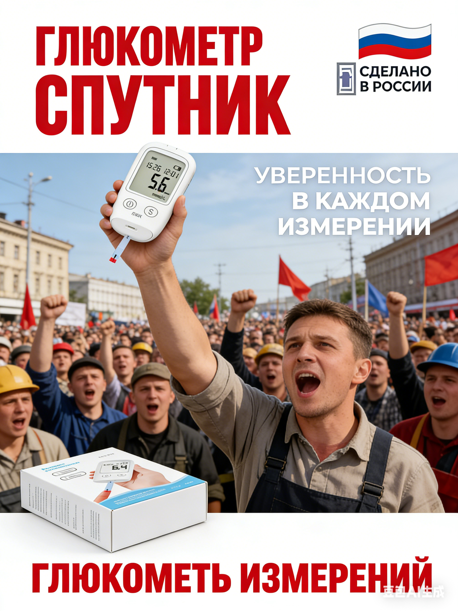 Набор мониторов уровня глюкозы в крови с тест-полосками x 25и ланцетами x 25