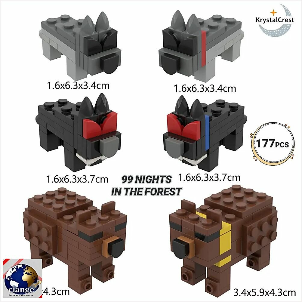 Конструктор "99 ночей в лесу", тематический набор для сборки по мотивам игры