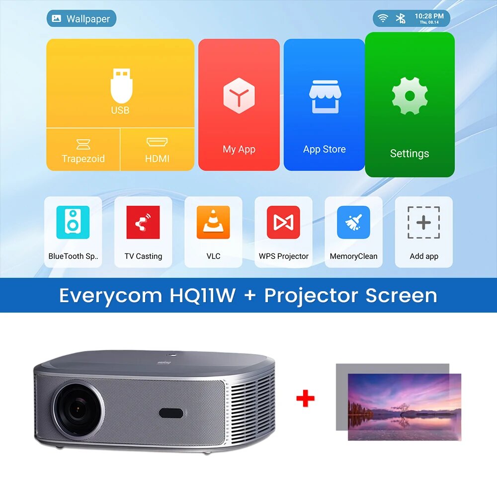 Everycom HQ11W 3600 ANSI 4K Проектор