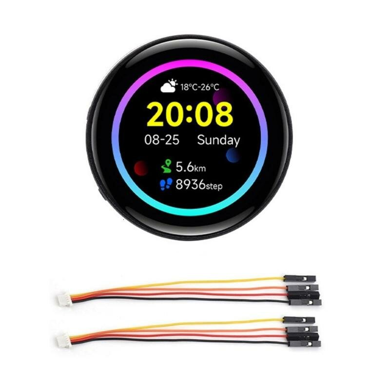 Плата разработки с экраном 1,43 дюйма AMOLED и чипом RP2350, С версией оболочки