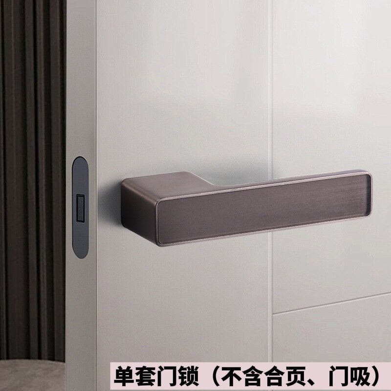 Минималистичный экологичный дверной замок для внутреннего использования, итальянский стиль, магнитный бесшумный дверной замок, дверной замок для спальни, интегрированный замок, простой комплект дверного замка для комнаты