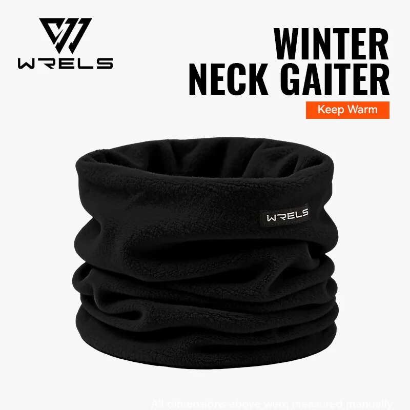 Черный флисовый гетр для шеи WRELS WB1013BK