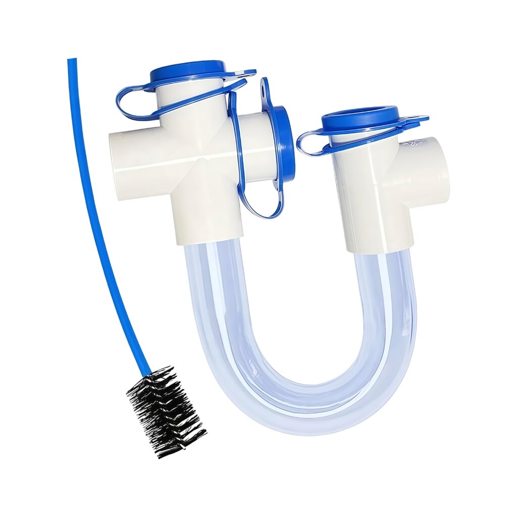 Стандартный конденсатоотводчик диаметром 3/4 дюйма со щеткой для очистки, прочный U-образный конденсатоотводчик из ПВХ