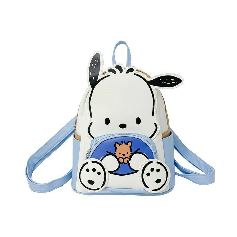 Pochacco casual small backpack with zipper closure and playful cartoon design for teens