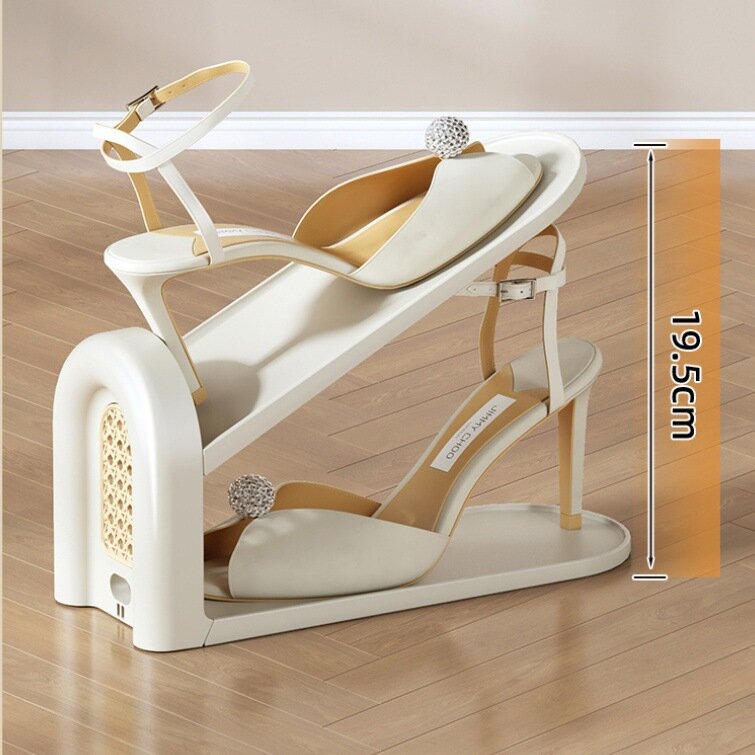 Винтажный стиль многослойной обувной полки, домашний стеллаж для хранения, регулируемый обувной шкаф, органайзер для обуви, ретро утолщенный пластиковый стеллаж для хранения