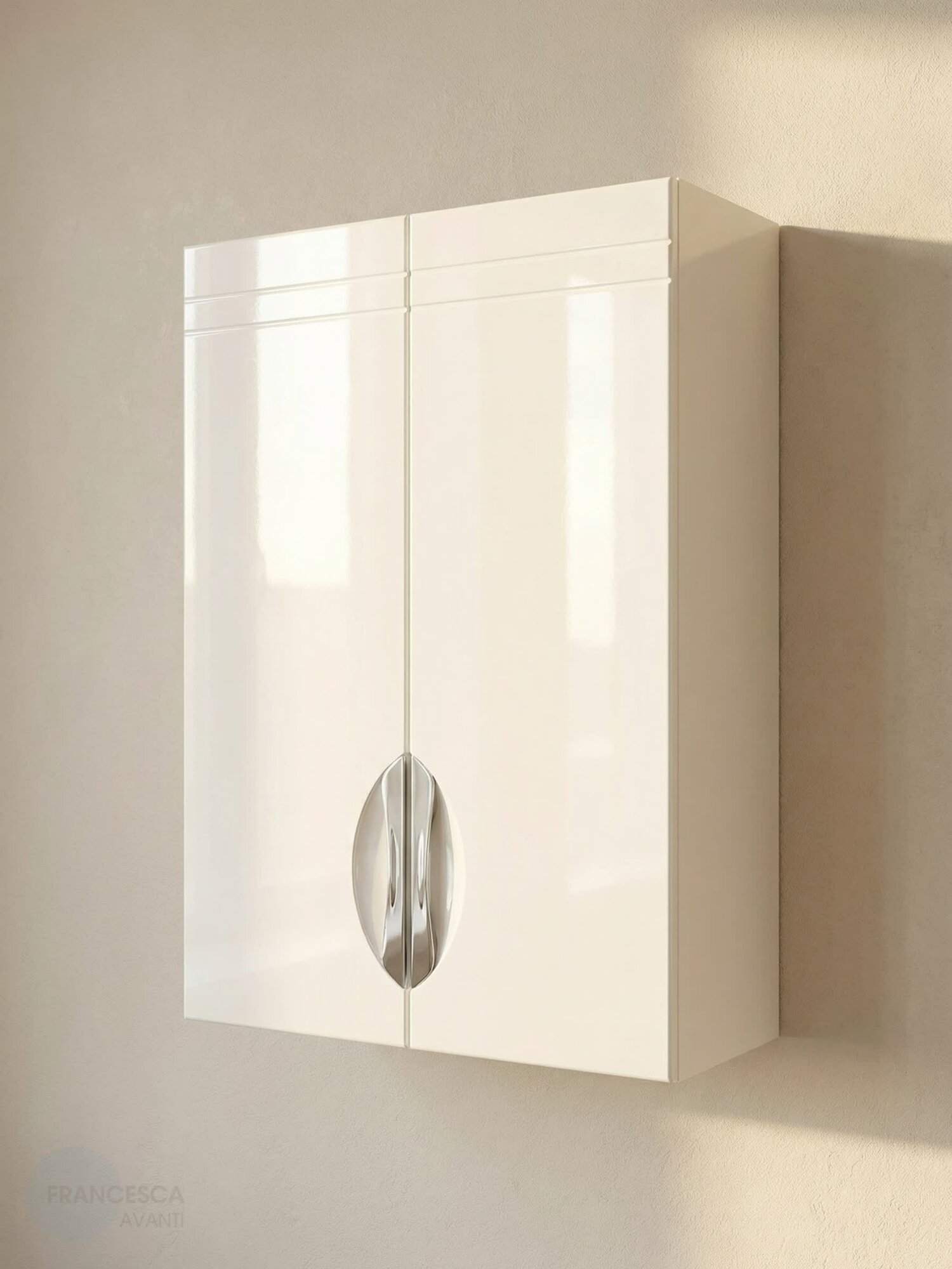 Шкаф в ванную Francesca Avanti Доминго 50, навесной, распашной, с подсветкой