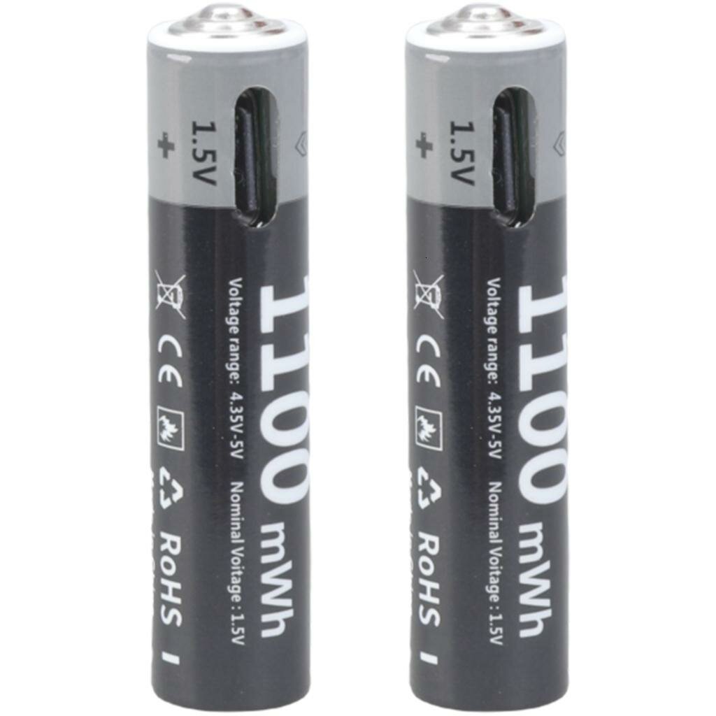 Аккумуляторы LR3 1.5 В, USB-C, 2 шт.