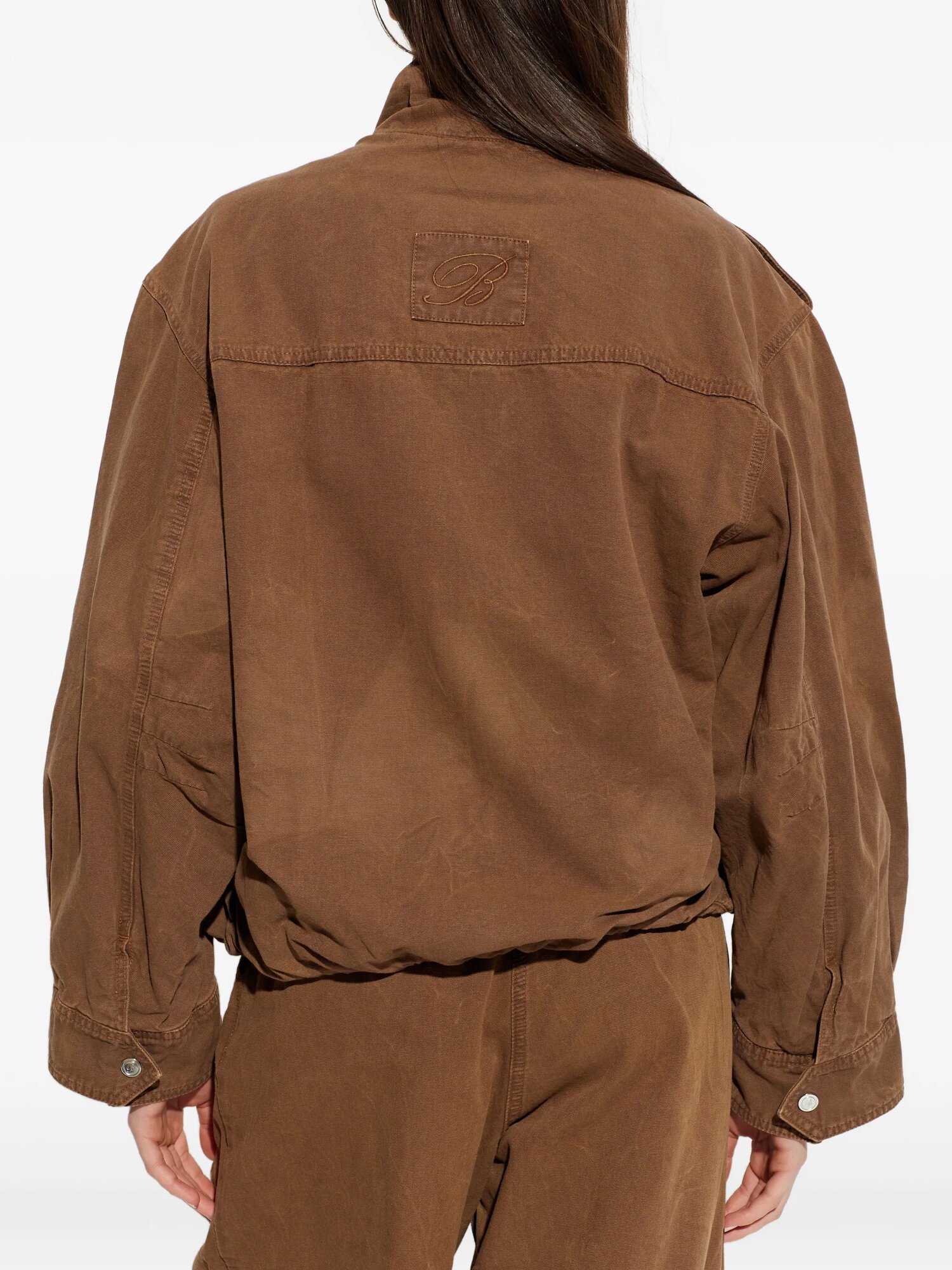 Куртка Blumarine Zipped belted jacket, размер 40, brown — фото 1
