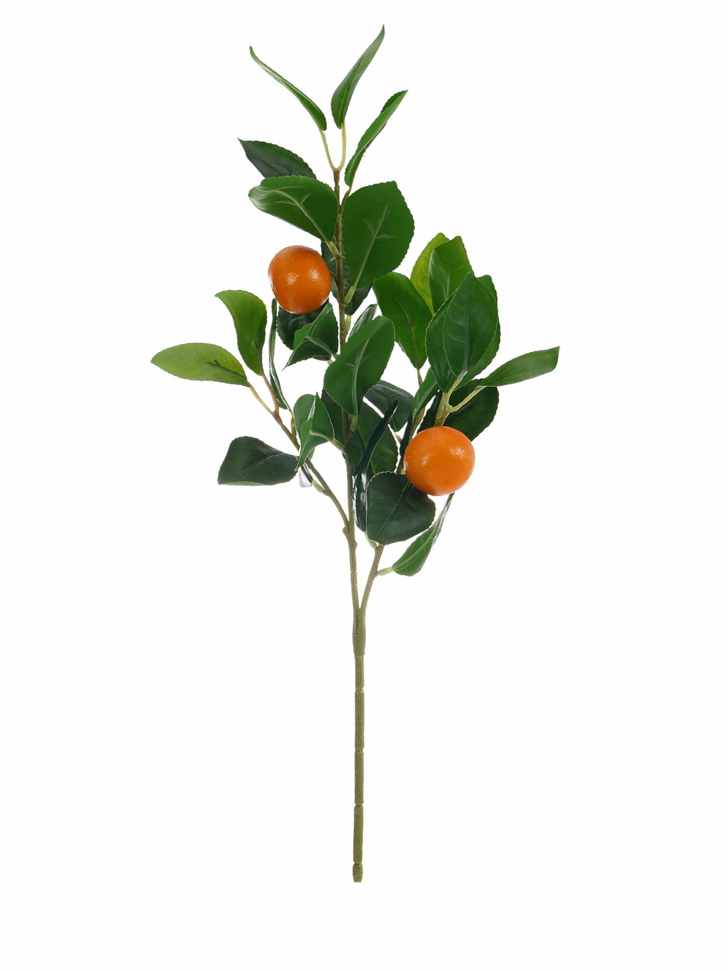Цветы искусственные "Ветка мандарина", h=44 см, d=3.5 см, оранжевые