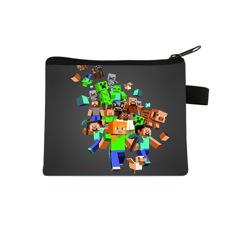 Новая сумка Minecraft, детский кошелек для монет, модная полиэстеровая сумка для хранения для учащихся начальной школы, мини-сумка, оптовая продажа