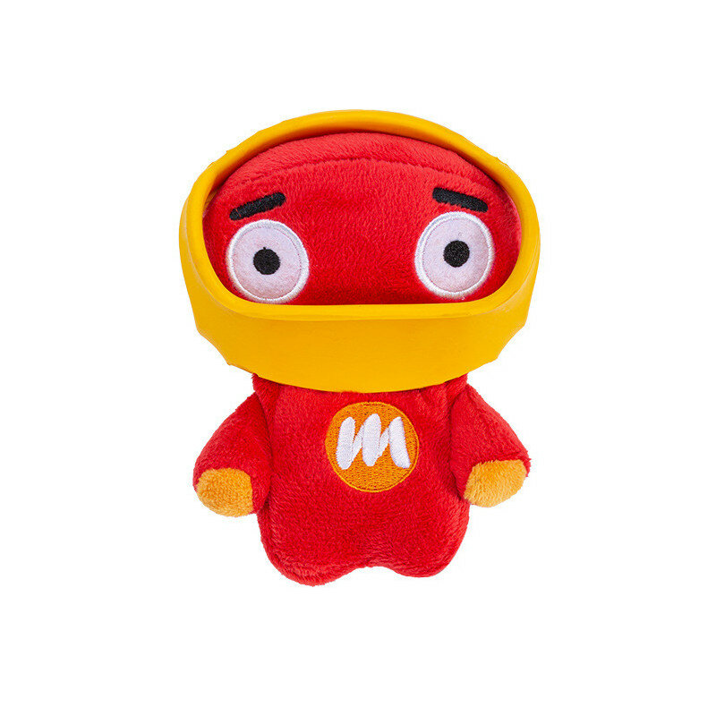 Игрушка для собак Qmonster: легкая плюшевая и резиновая игрушка-кусалка с пищалкой для активных игр и облегчения зубной боли, яркие