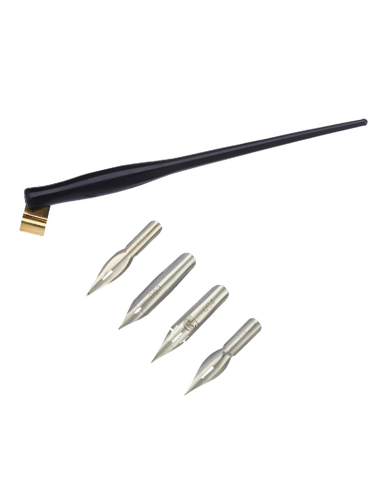 Держатель пера с наклонным погружением с 4 сменными наконечниками для письма