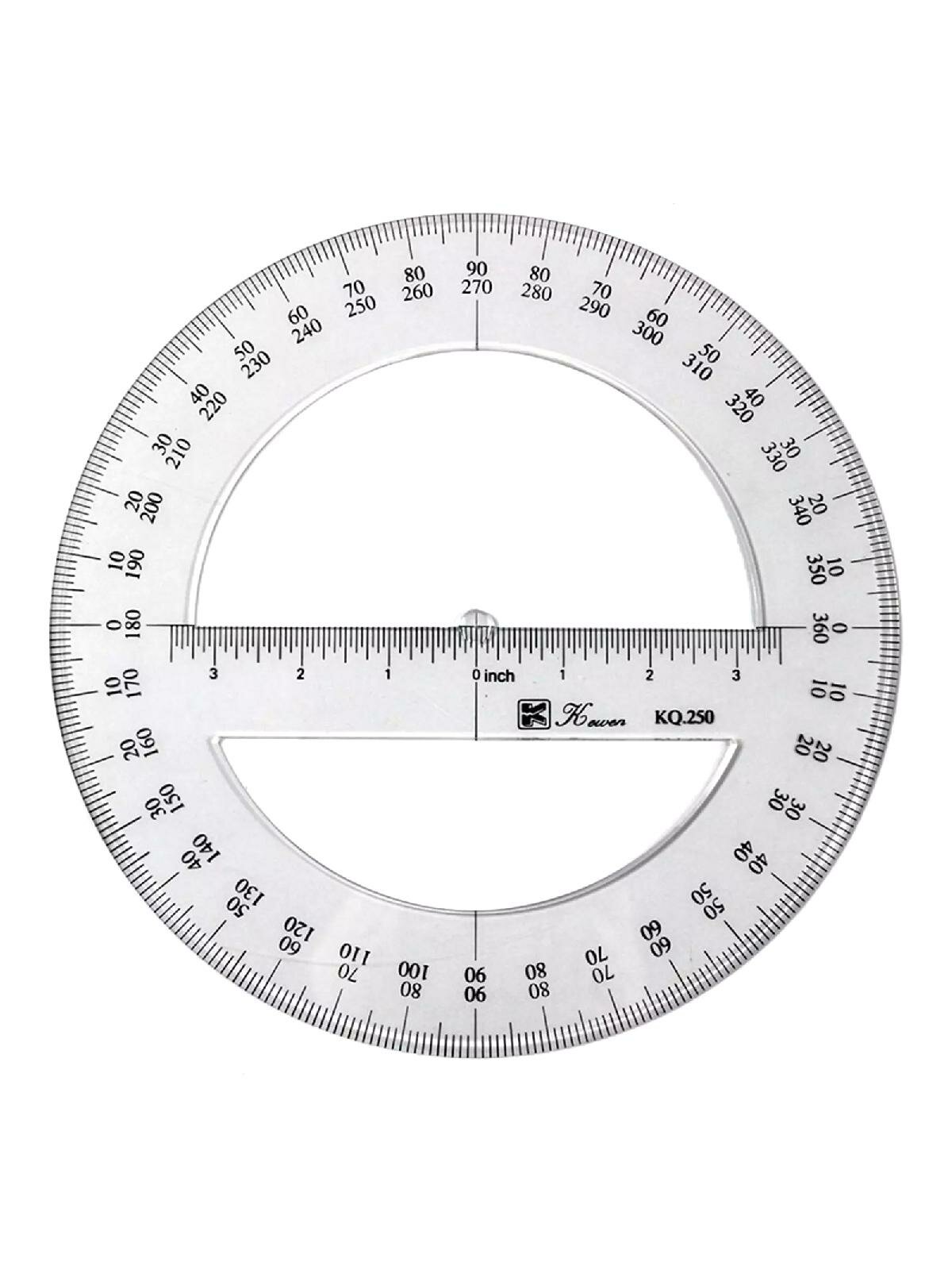 25 см Круглая Линейка-транспортир Круговой Транспортир Круговой Трафарет для рисования