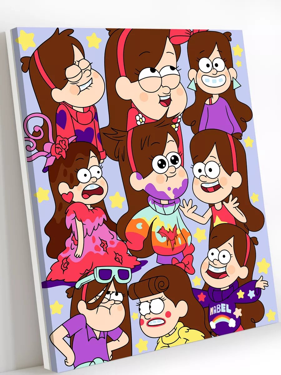 Картина по номерам на холсте с подрамником 40х50 см Мейбл Пайнс Гравити Фолз