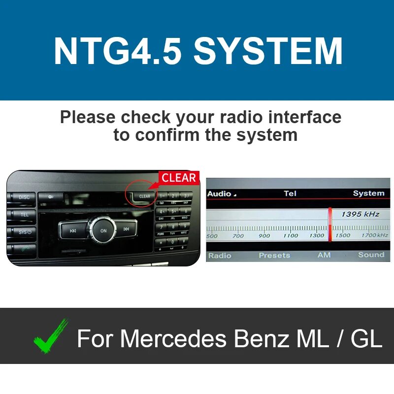 Беспроводной CarPlay для Mercedes Benz ML GL W166 X166 NTG4.5/4,7 2012-2015, с NTG4.5 System