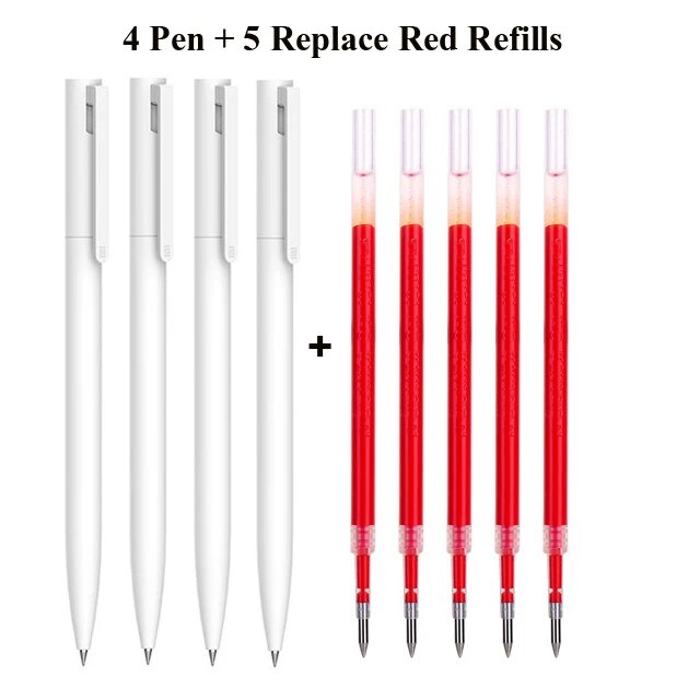 Xiaomi Pen Mi Гелевая ручка 0,5 мм Красный, 4pen 5red refills