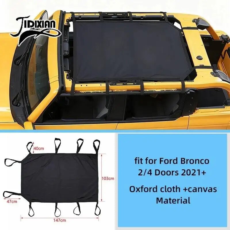 JIDIXIAN автомобильный мягкий верхний солнцезащитный козырек для Ford Bronco 2/4 for 2 and 4 Doors