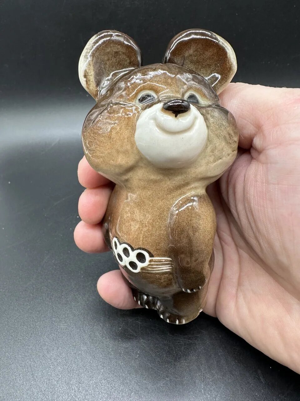 Статуэтка Олимпийский Мишка Фарфор Лфз 80 годы винтажная редкая