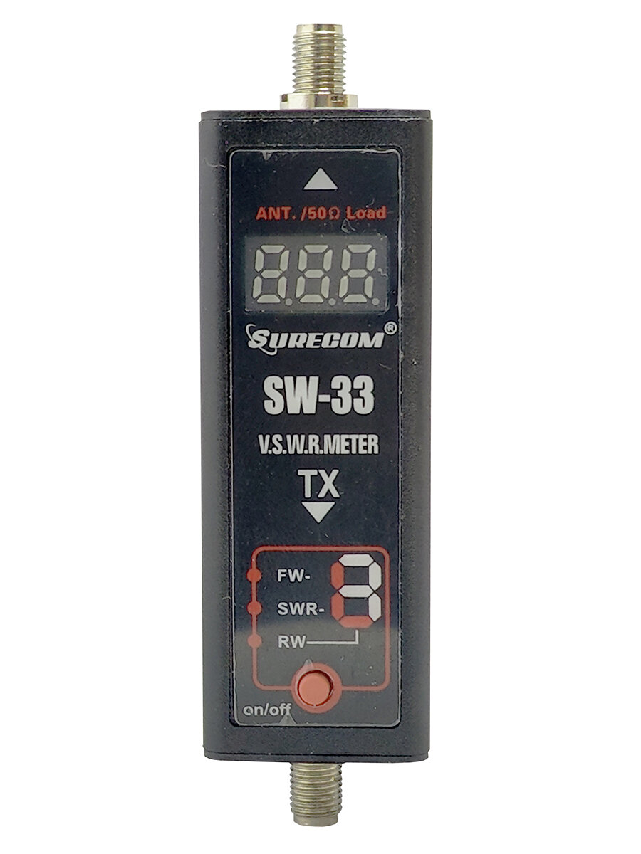 Измеритель мощности и КСВ Surecom SW-33 с нагрузочным эквивалентом 5W