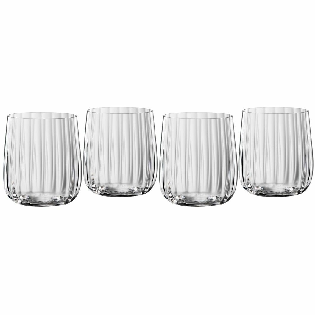 Набор из 4-х бокалов 340 мл с оптическим эффектом Lifestyle Tumbler, хрустальное стекло, Spiegelau, Германия, 4450175