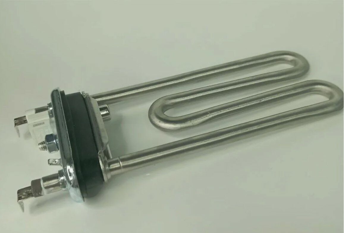 Тэн 1800W, для стиральной машины Haier, Candy, Hansa. Прямой, с отверстием под датчик. L-180 мм.