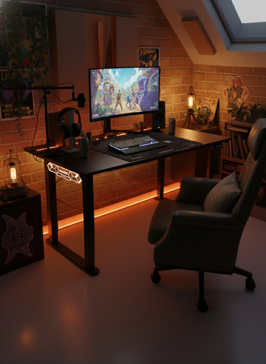 Компьютерный стол CHIRUSSUN, с подъемным механизмом регулируемый по высоте, черный, 160x65x72 см