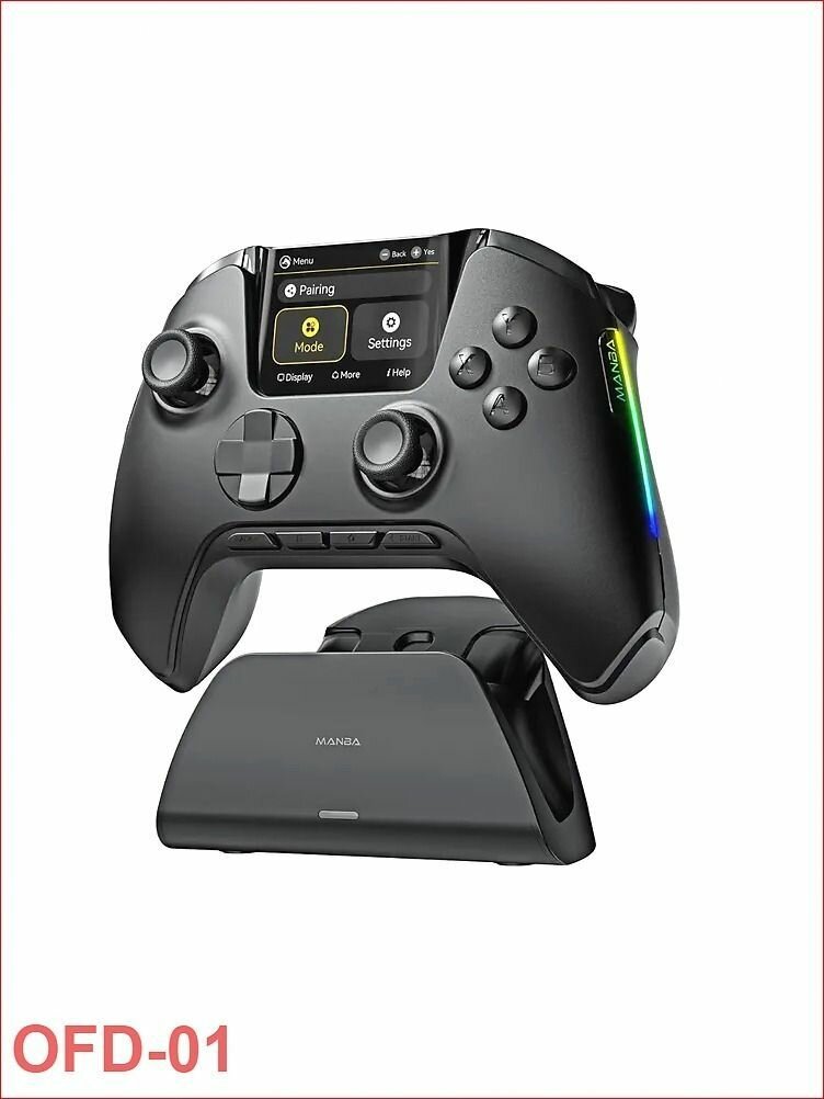 Manba One Ver 2 беспроводной кроссплатформенный геймпад, Игровой контроллер с 2-дюймовым интерактивным экраном и джойстиком с эффектом Холла (PC, Android, iOS, Nintendo Switch)