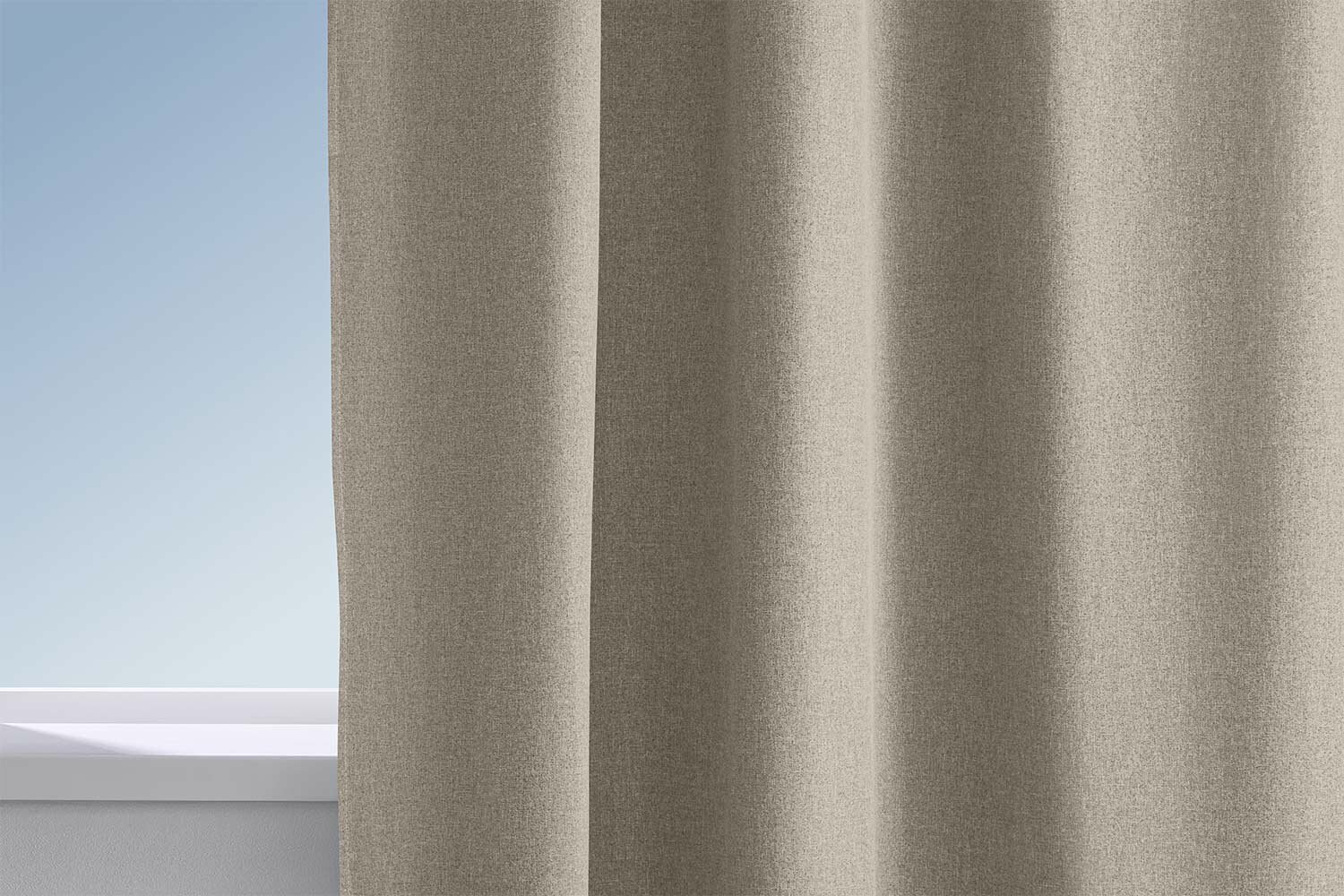 Штора HOFF скальола A30087C2_2#beige, бежевый, 145х260 см, блэкаут, универсальная лента