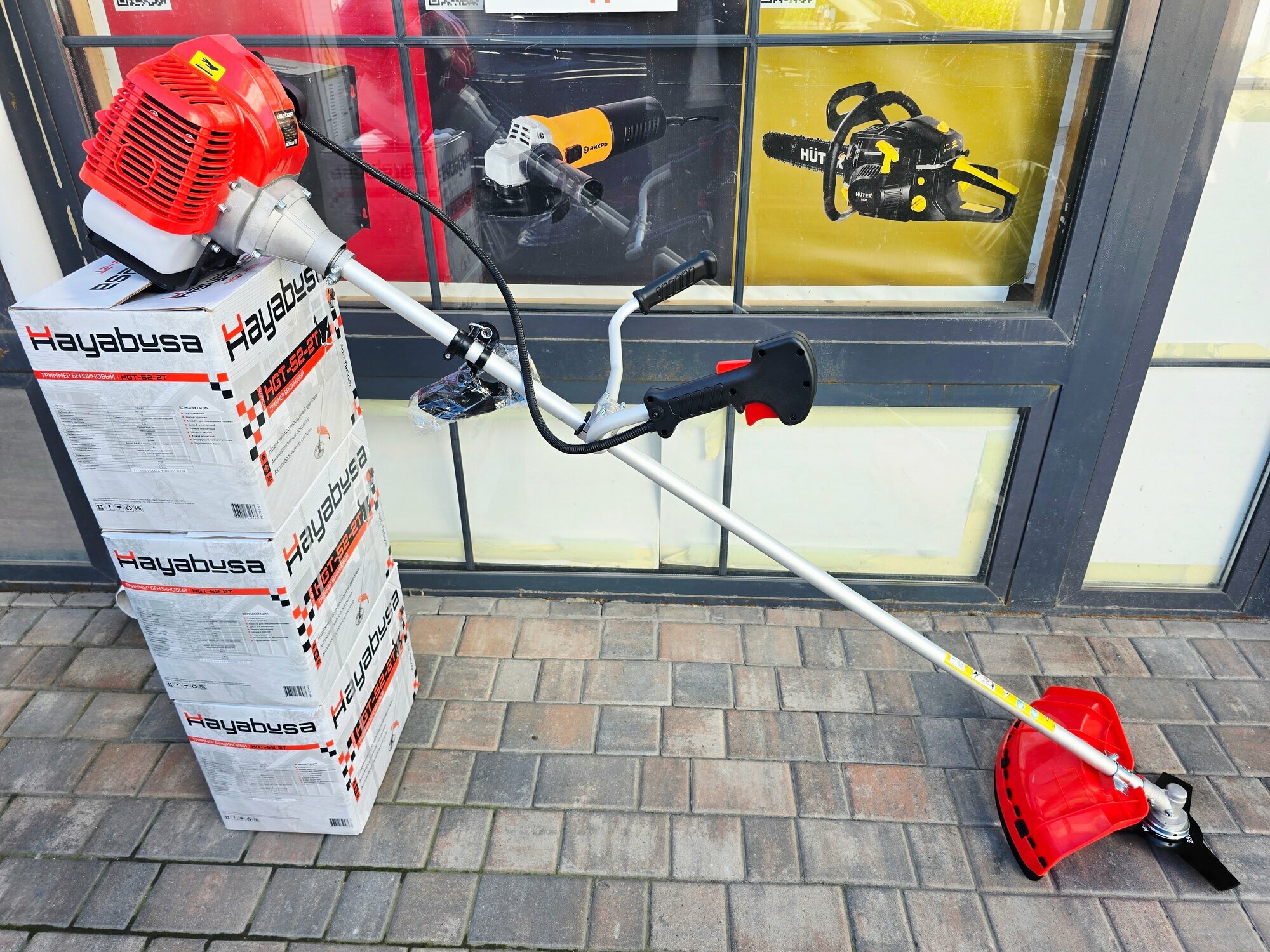 Триммер бензиновый Hayabusa HGT-52-2T, двухтактный, воздушное охлаждение, 52 см3