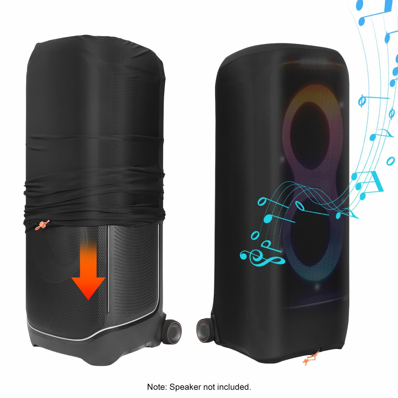 Чехол для колонки JBL PartyBox Ultimate из лайкры черного цвета