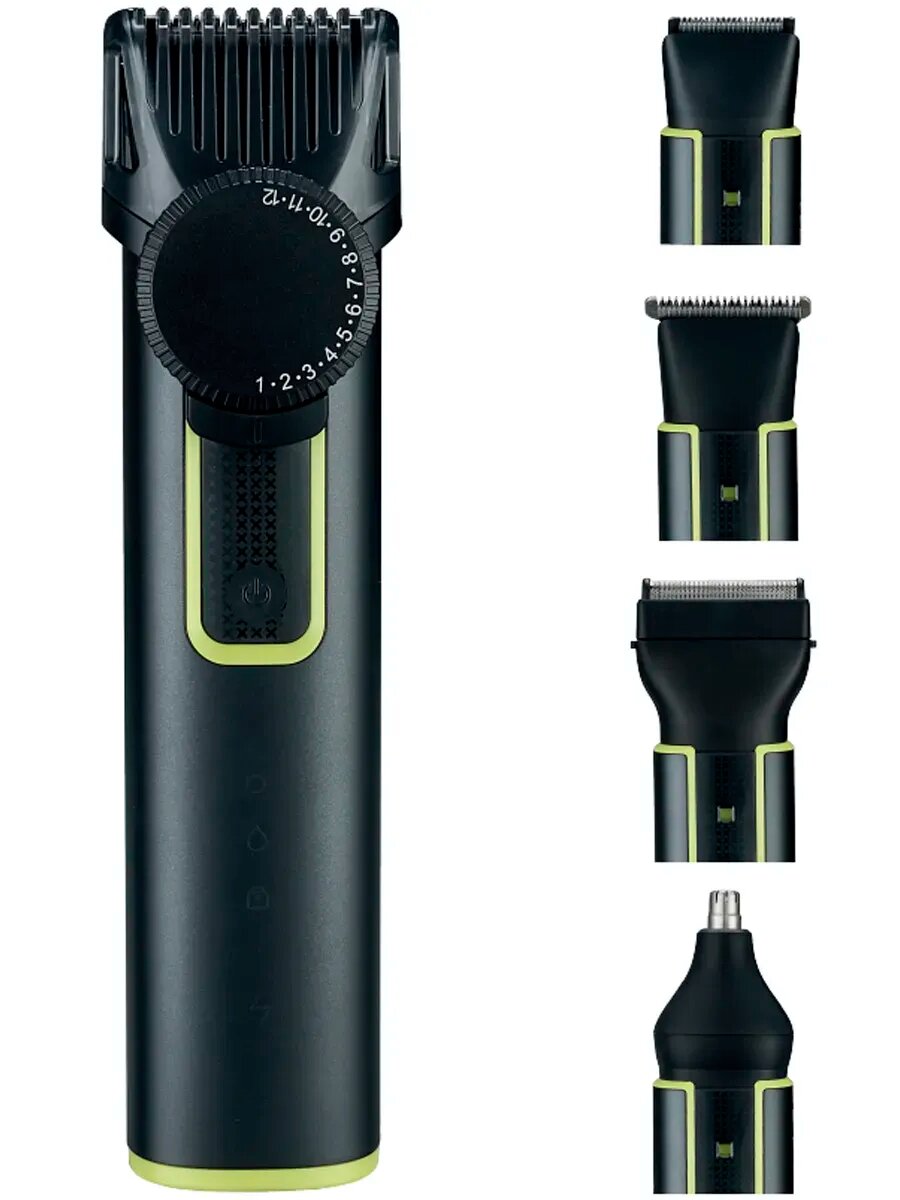 Многофункциональный триммер 5в1 Kit Life (KTLFQ01), влагозащита, черный