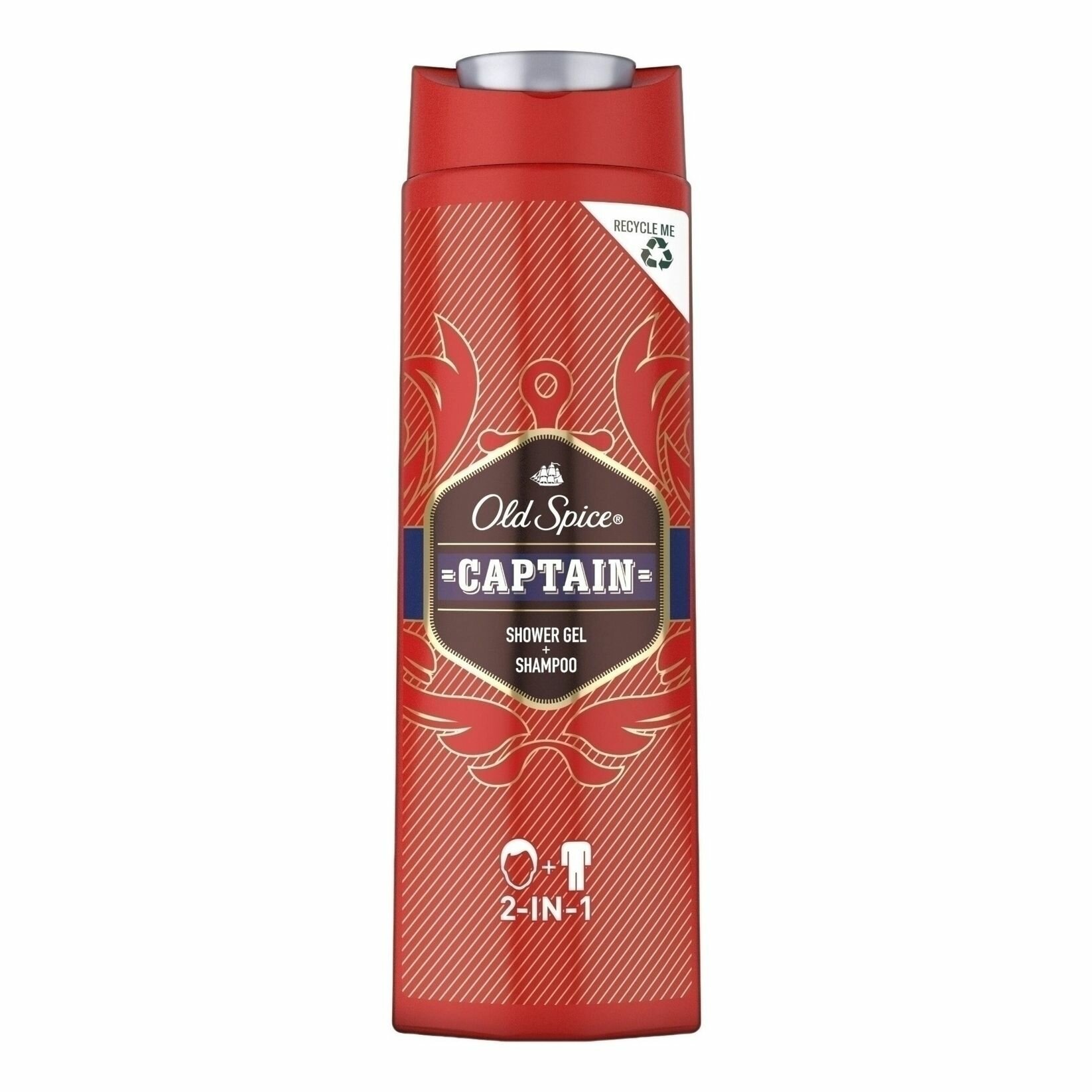 Гель-шампунь для душа Old Spice Captain 2 в 1 Освежающий 40