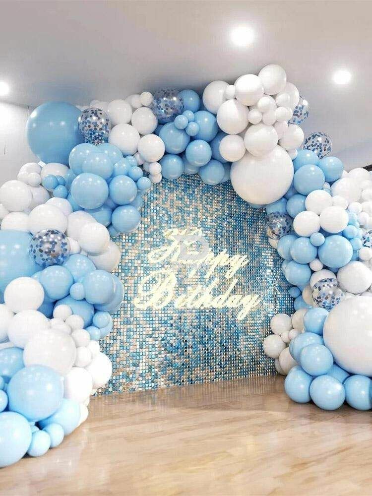 Набор арок из синих и белых шаров, 146шт