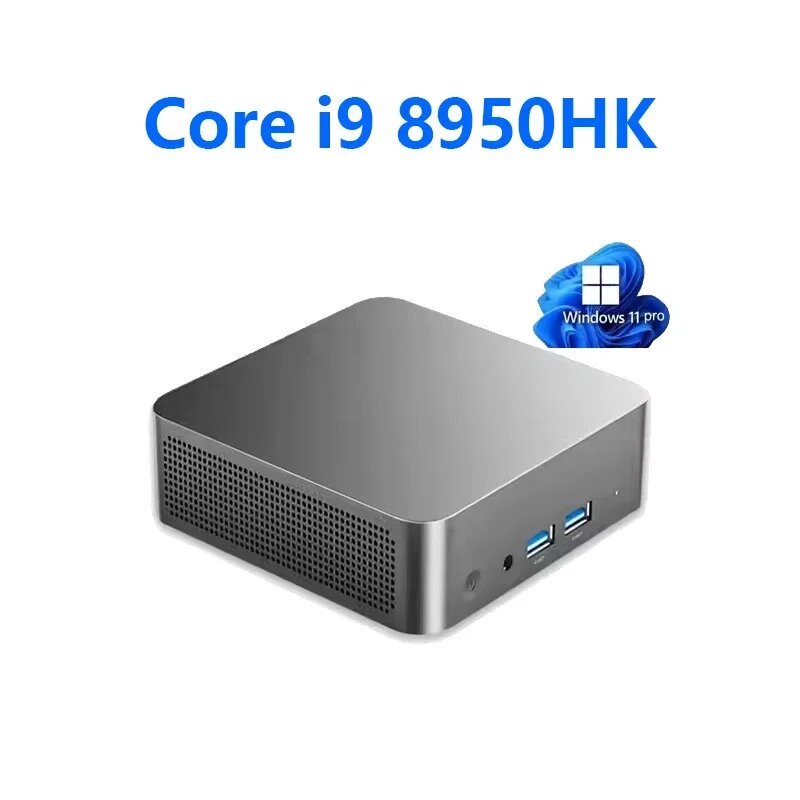 Мини-ПК Core I9 8950HK 2026 года с Windows 11 Pro, миниатюрный карманный компьютер, 32ГБ ОЗУ, 1ТБ 2ТБ SSD, WIFI 6, BT5.2, 4K HD, мини-ПК для офиса и учебы
