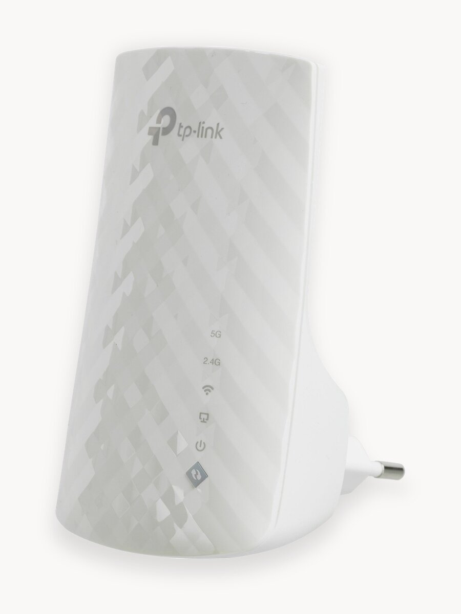 Повторитель беспроводного сигнала TP-LINK RE220, AC750, двухдиапазонный 2.4/5 ГГц, усилитель Wi-Fi, белый, ретранслятор сети