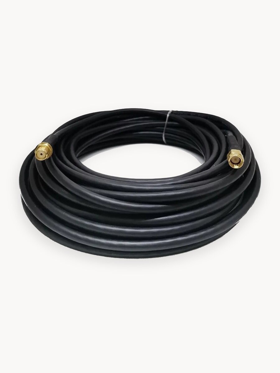 Коаксиальная кабельная сборка для раций RG-58 SMA-male - SMA-female10 метров (удлинитель)