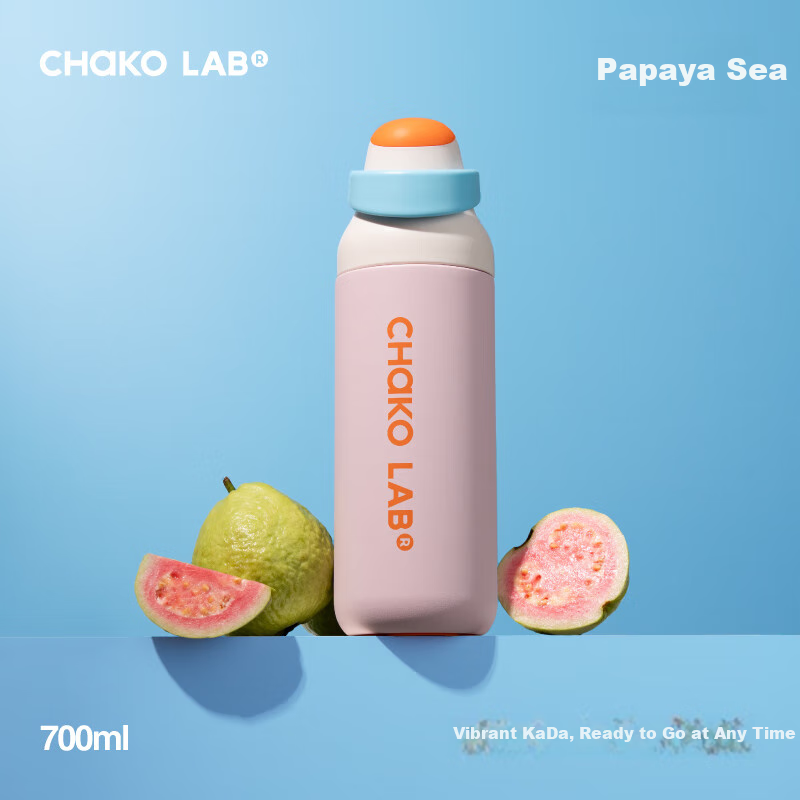 Chakolab двойная изоляция водонепроницаемая бутылка с трубочкой 700мл нержавеющая сталь спортивный стакан для офиса и