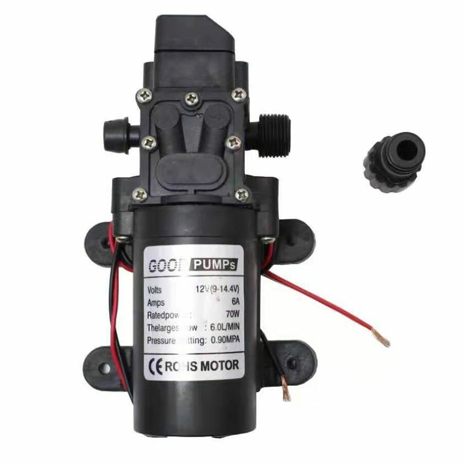 Dc12V 130Psi 6Л/Мин 70 Вт 80-90 М Водяной Мембранный Самовсасывающий Насос Высокого Давления