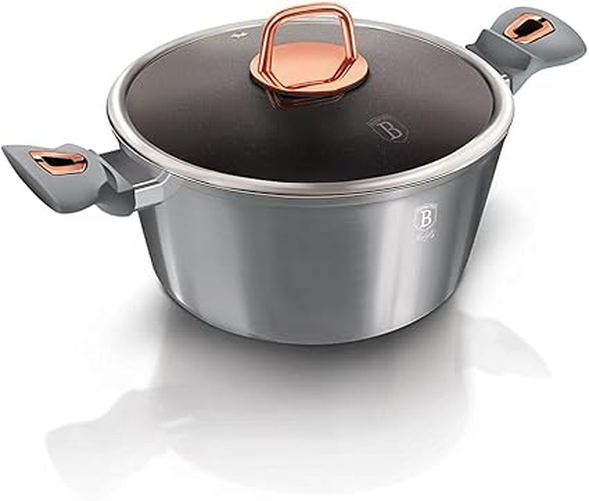Кастрюля с крышкой Berlinger Haus - из нержавеющей стали, диаметр 20 см, 2,5 л, цвет серый, BH/6011