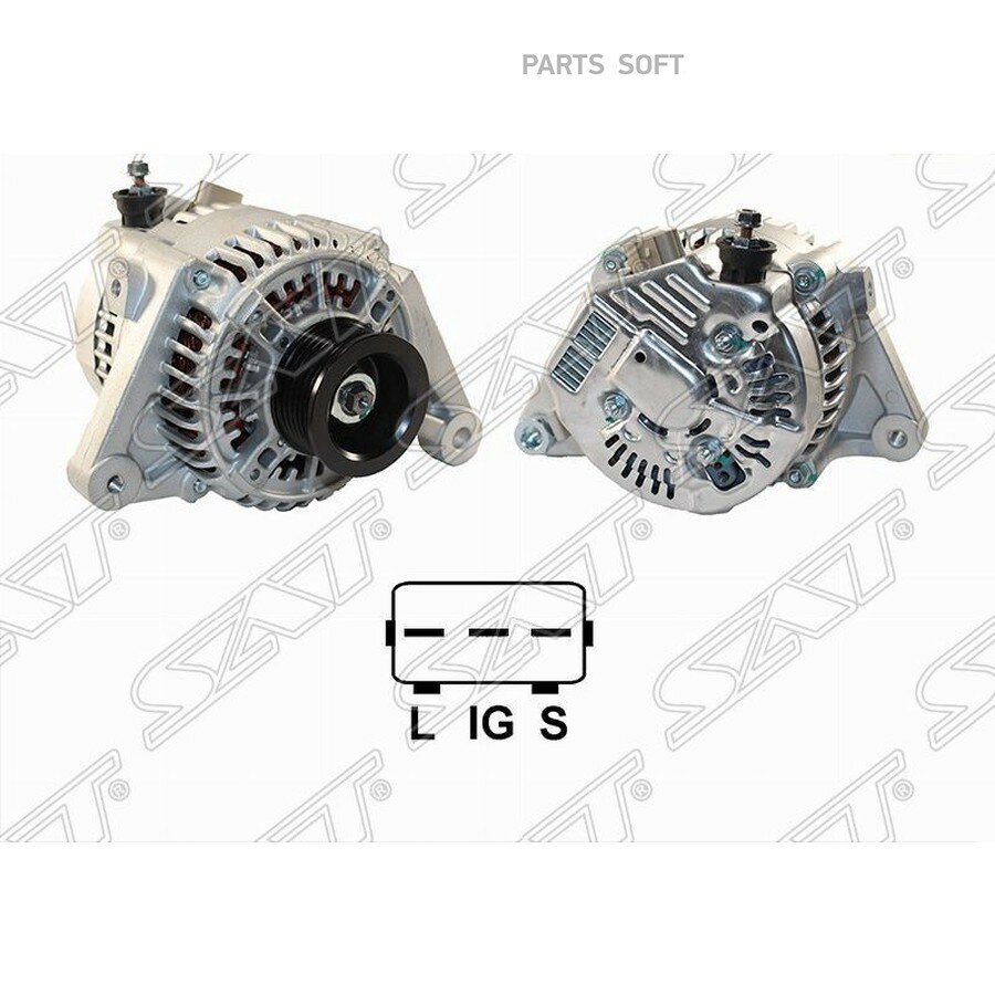 Генератор TOYOTA COROLLA ZZE122/CELICA ZZT23#/FIELDER ZZE12# 1/3ZZ (восстановленный) от официального дистрибьютора, SAT, артикул ST2706022180