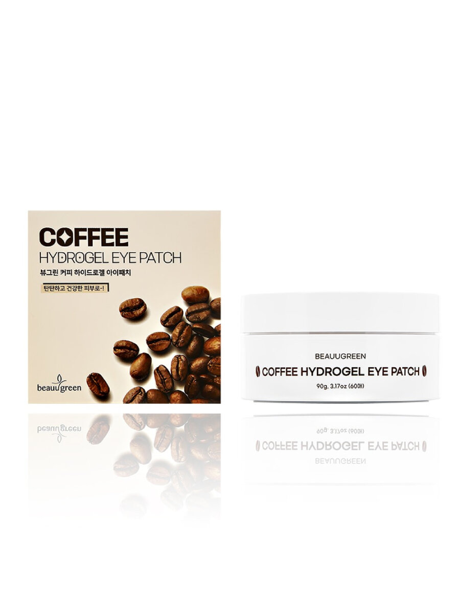 Патчи для глаз BEAUUGREEN гидрогелевые с экстрактом кофе для сияния кожи 60 шт