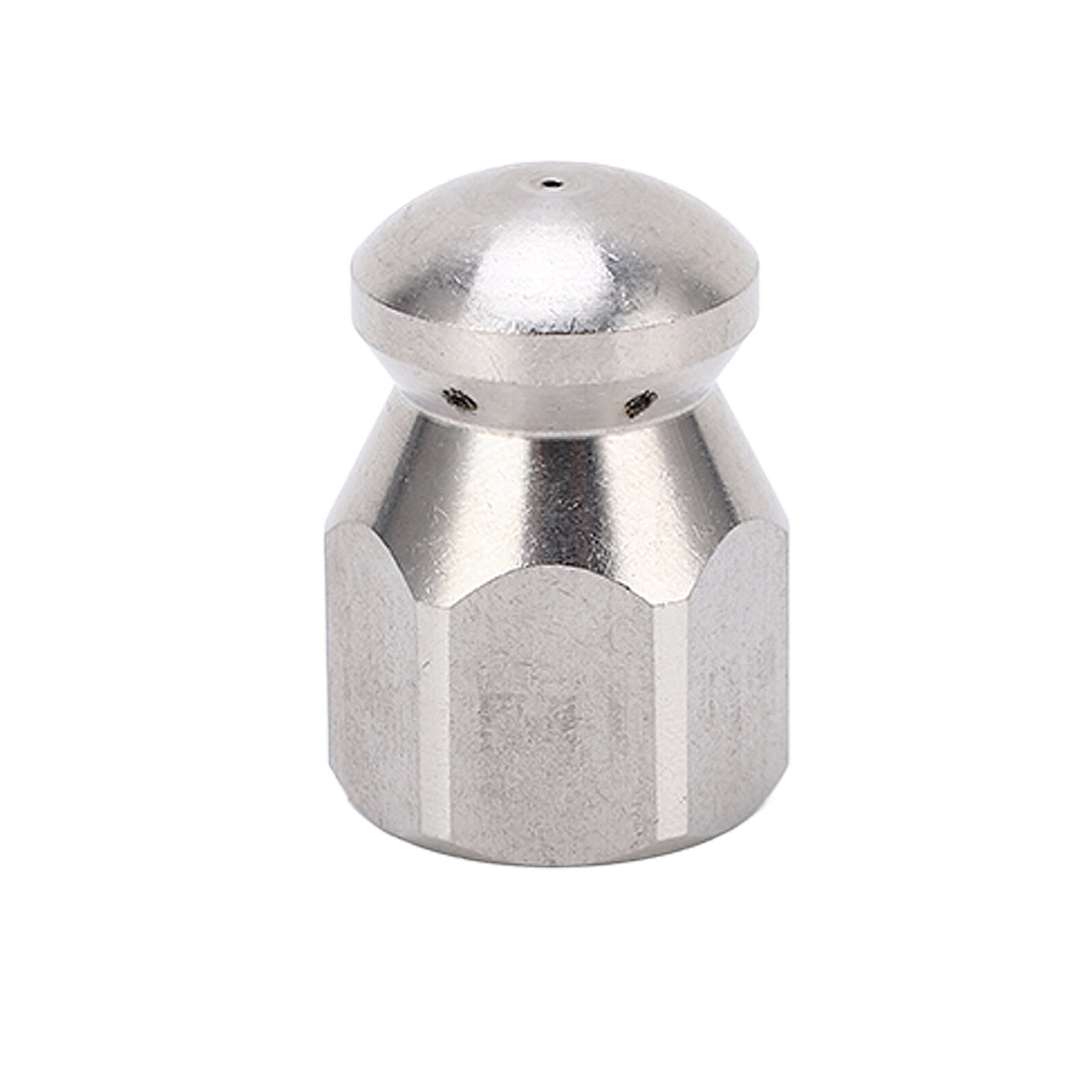 Форсунка для мойки высокого давления 5000 фунтов на квадратный дюйм G1/4 дюйма Форсунка для струйной очистки из нержавеющей стали с круглой головкой, 6 отверстий спереди и сзади