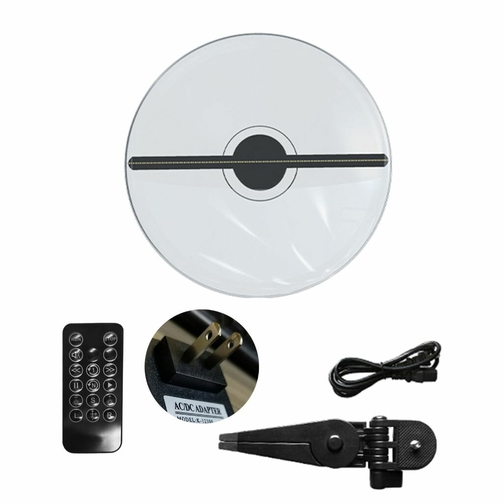 27-сантиметровый голографический рекламный экран вентилятора невооруженным глазом 3d стандарта США 110V